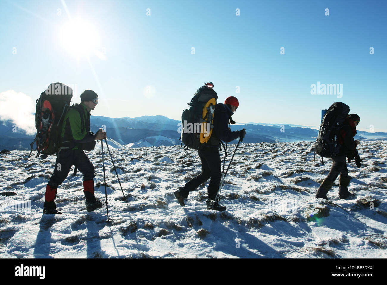 hikers in mountains Stock Photo - Alamy