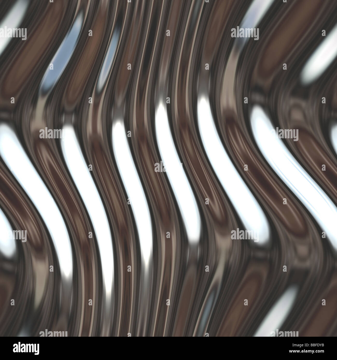 Warped reflective chromed metal surface texture background Stock Photo ...