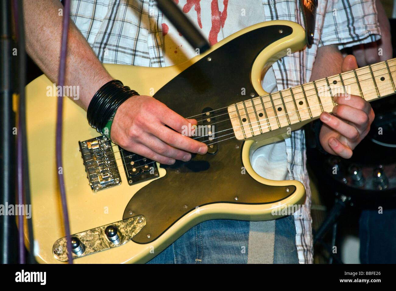 Guitarist from the Sarah Coloso Band performing live during the Rocking ...