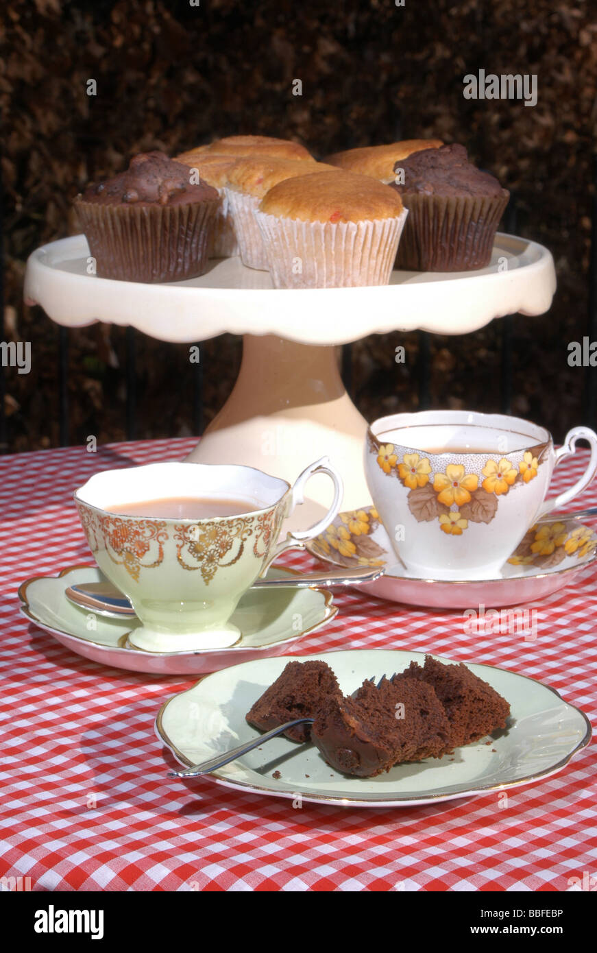 English Summer Tea and Picnic Stock Photo - Alamy