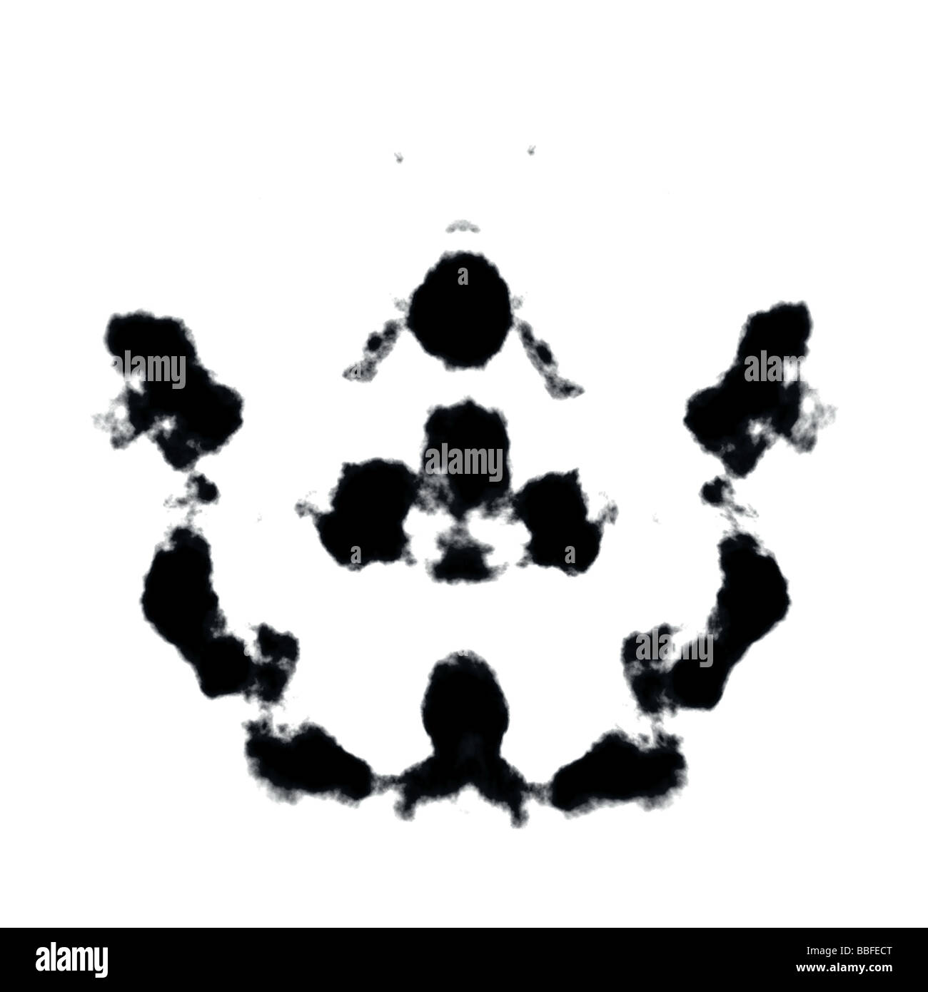 Rorschach inkblot test illustration random abstract design Stock Photo ...