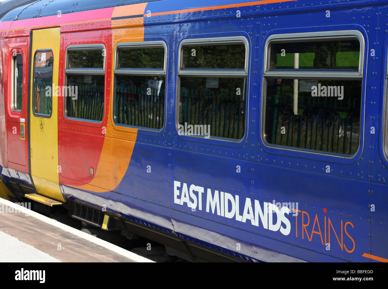 An East Midlands Trains railway carriage Stock Photo - Alamy