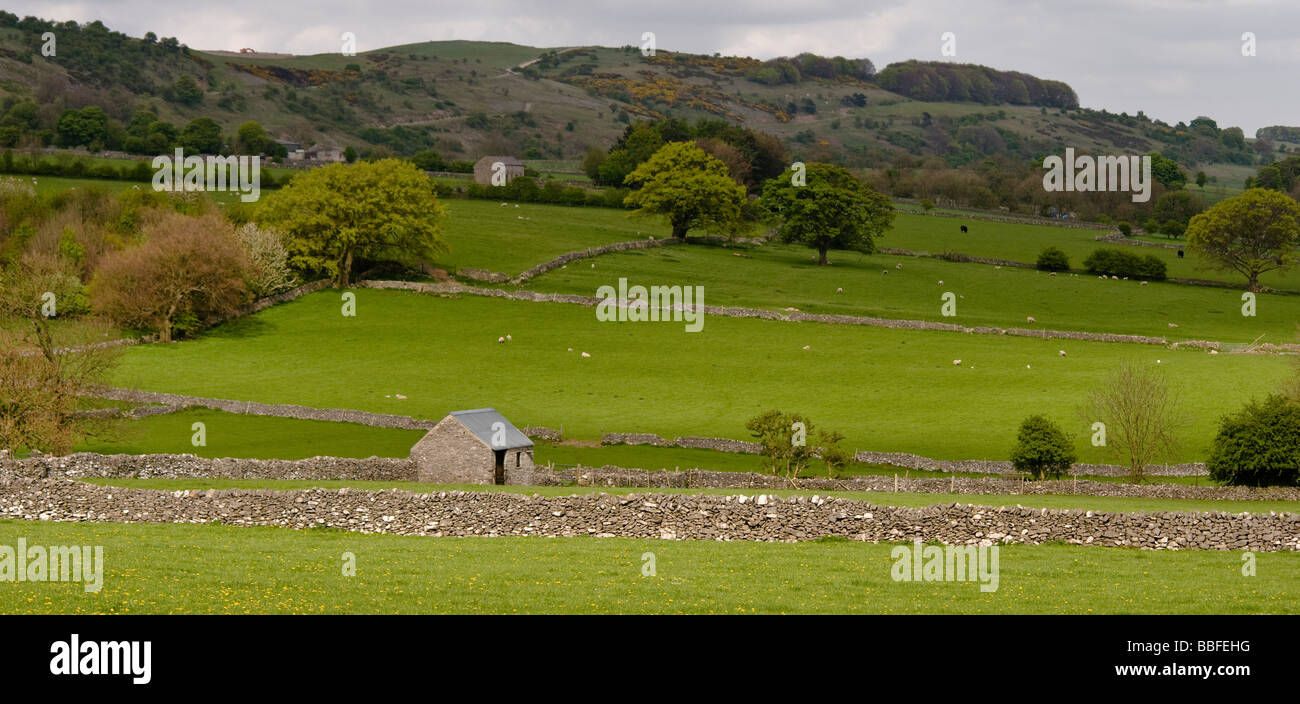 A spring rural landscape in the Peak District Stock Photo - Alamy