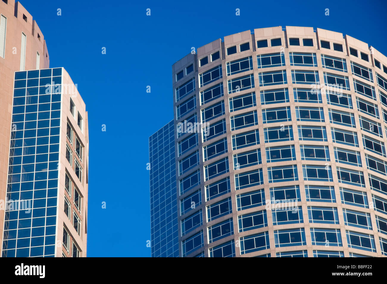 Cityscape skyscraper with blue sky Stock Photo - Alamy