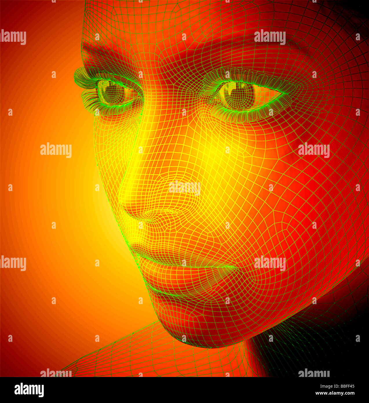 Computer generated robot female head hi-res stock photography and ...
