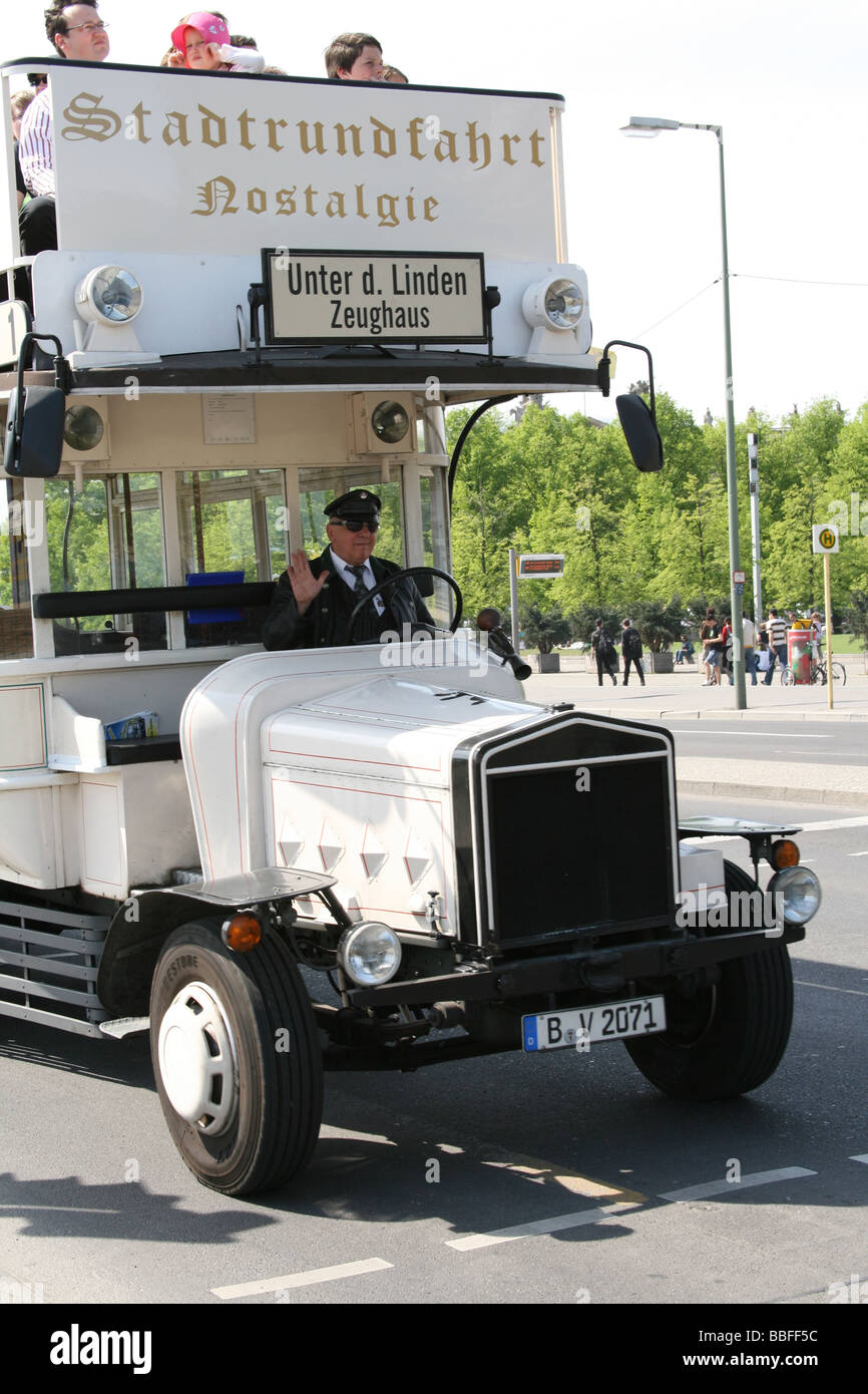 Excursion bus with friendly driver (Berlin, Germany Stock Photo - Alamy