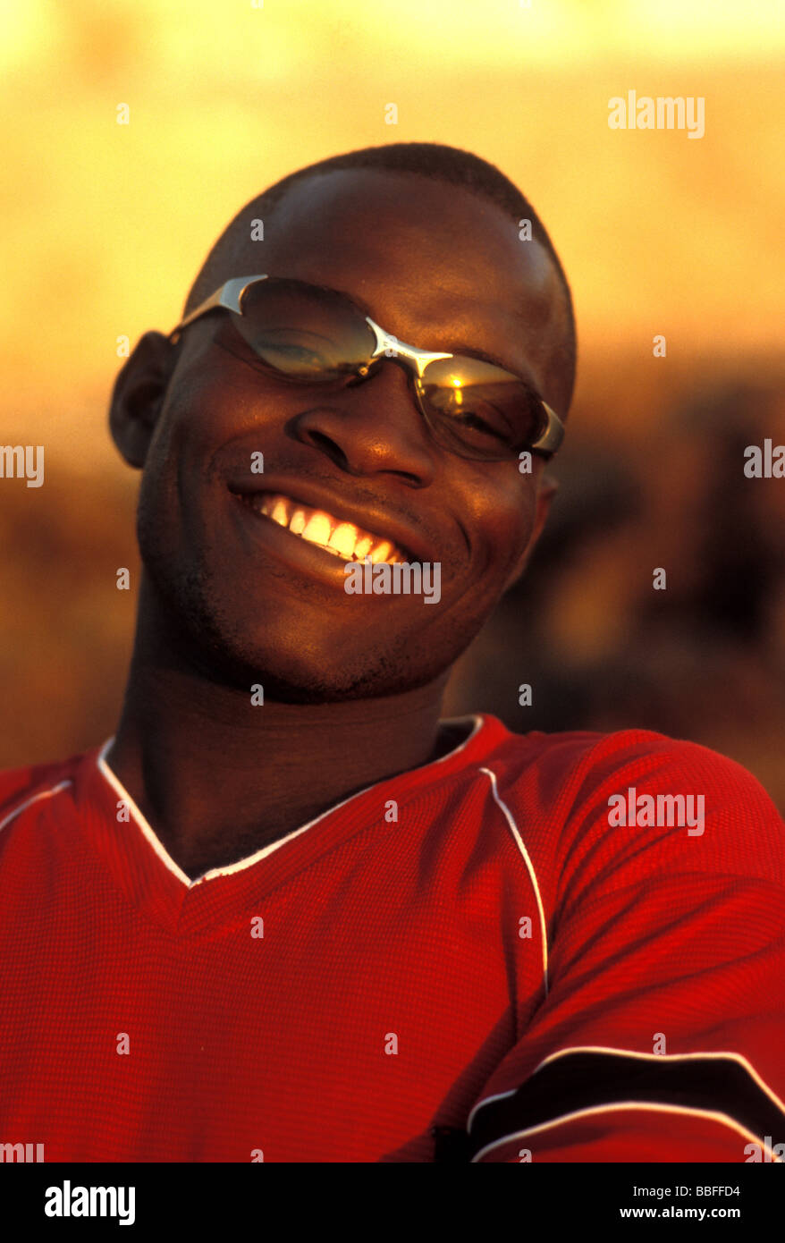 man on western beach ilha de mozambique Stock Photo - Alamy