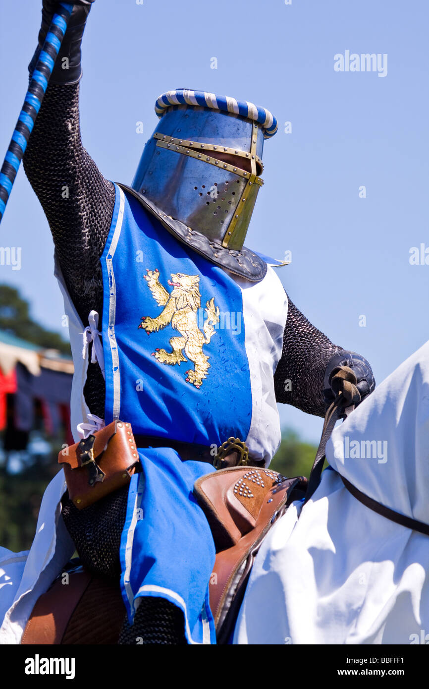 Knight Re-enactor at Jousting Tournament Stock Photo - Alamy