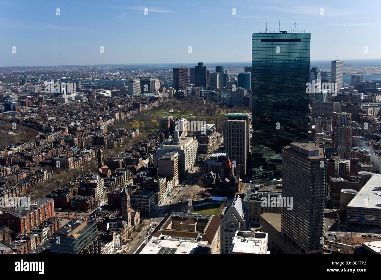 Boston city view taken from the Prudential Building Stock Photo - Alamy