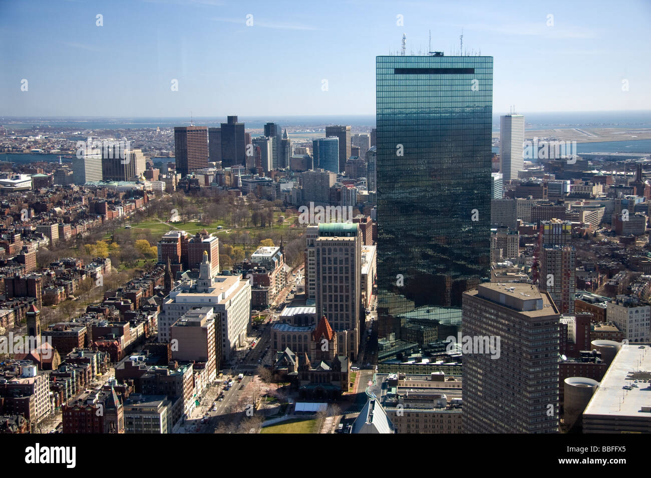 Boston city view taken from the Prudential Building Stock Photo - Alamy