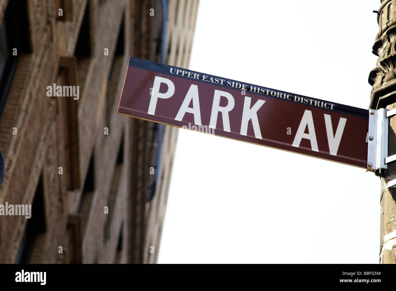 Park Avenue Street Sign, New York Stock Photo - Alamy