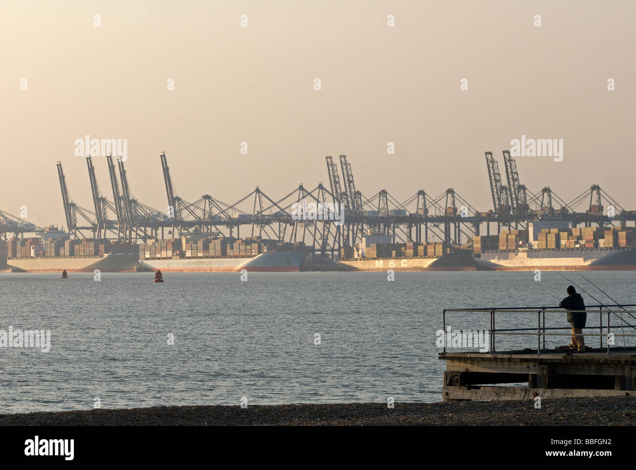 Trinity Quay at the Port of Felixstowe, Britain's largest container ...