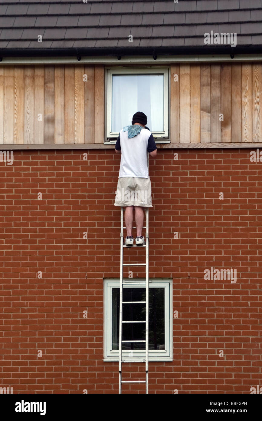 Cleaner ladder hi-res stock photography and images - Alamy