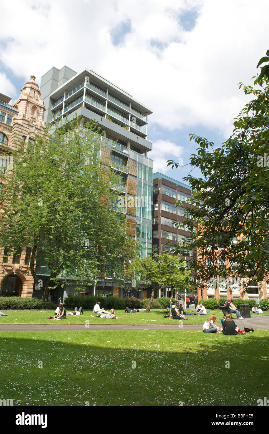 Parsonage Gardens in summer,Manchester city centre Stock Photo - Alamy