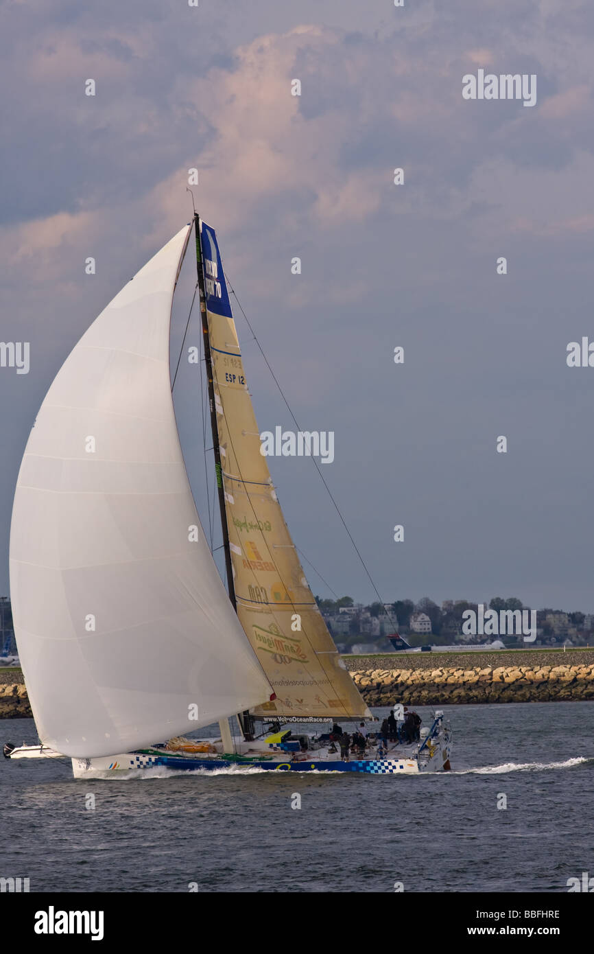 Volvo Ocean Race 2008-2009. Volvo Open 70 Racing Yacht "Telefonica Blue ...