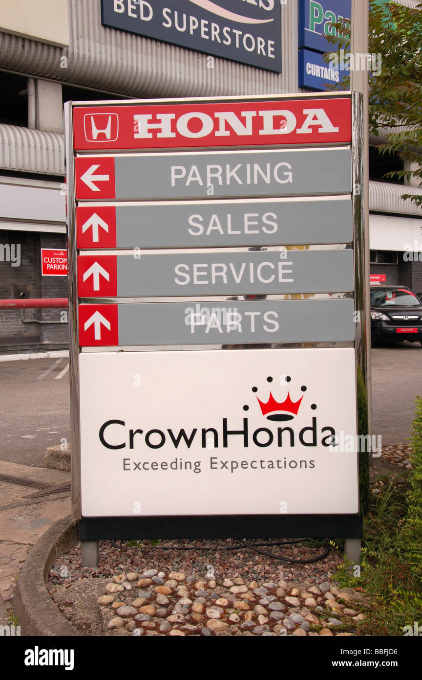 A Honda information board at Honda in Colindale, London, England, Uk ...