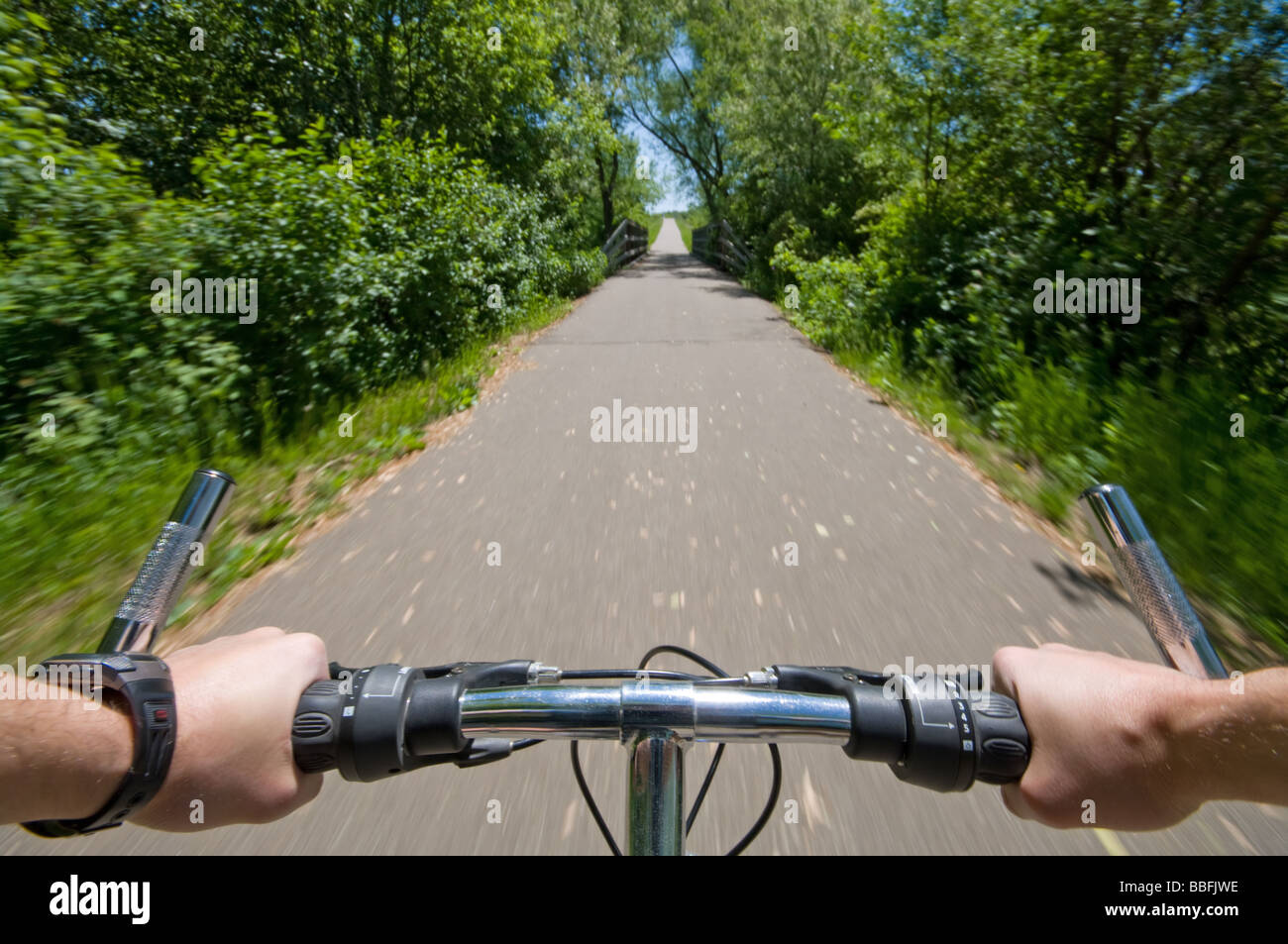 Point view riding road bike hi-res stock photography and images - Alamy