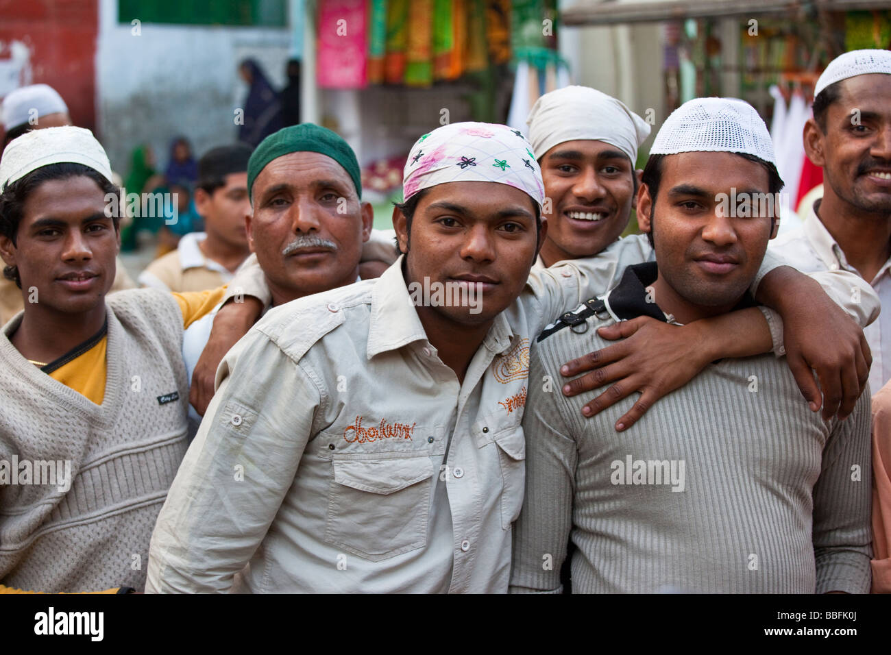 Muslim Men at Hazrat Nizamuddin Shrine in Delhi India Stock Photo - Alamy