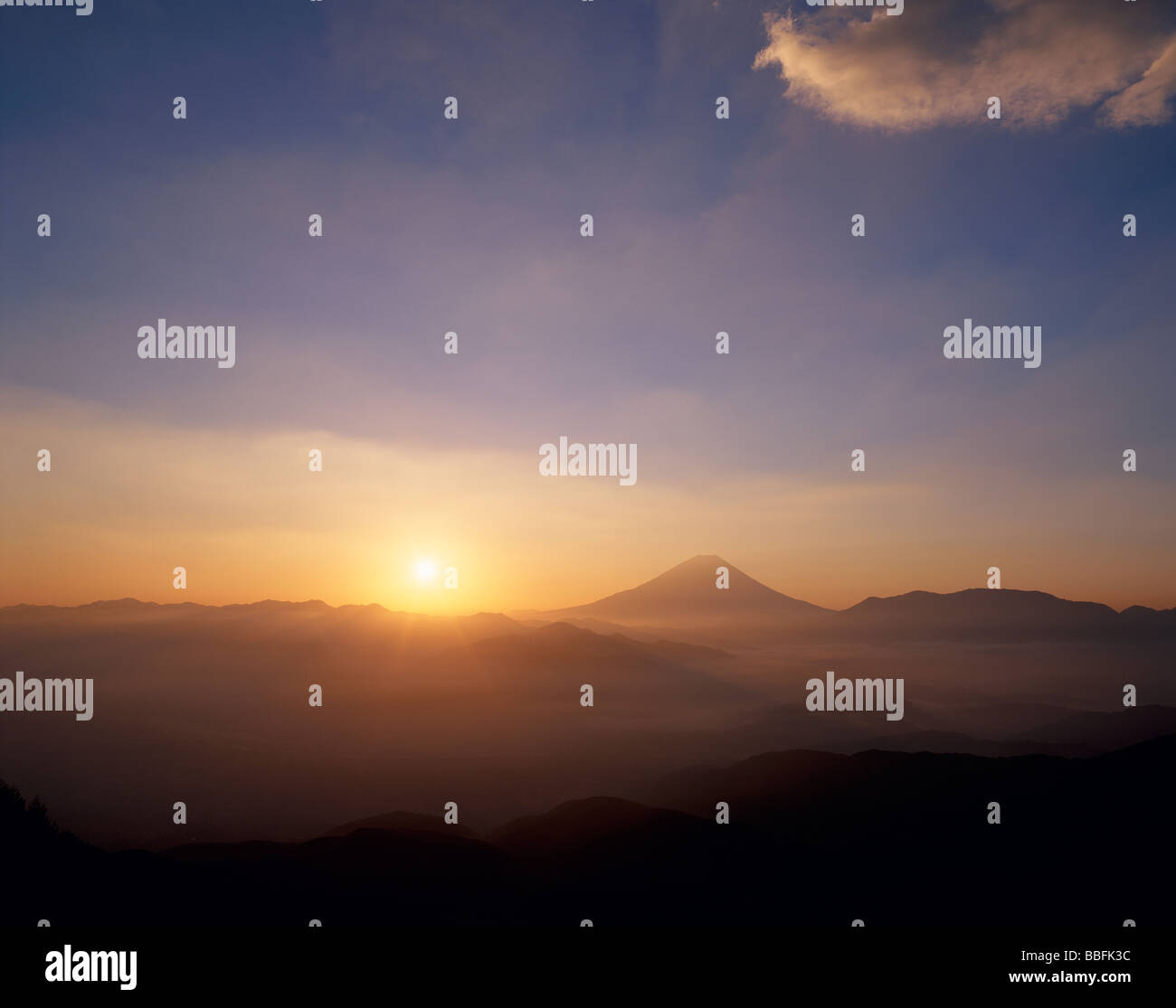 Mt.Fuji And Morning Sun Stock Photo - Alamy