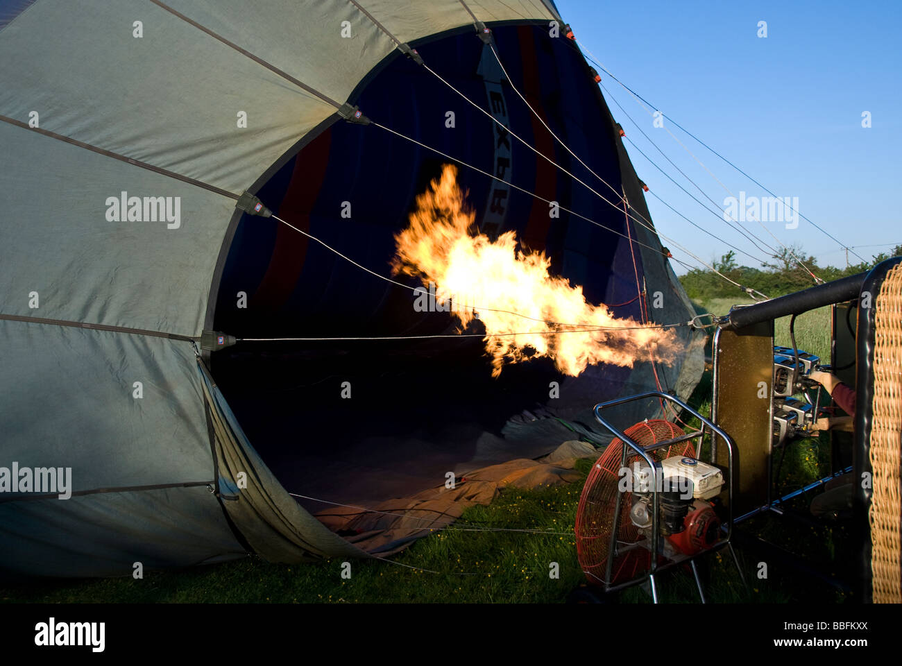 Filling a Hot Air Balloon Stock Photo - Alamy