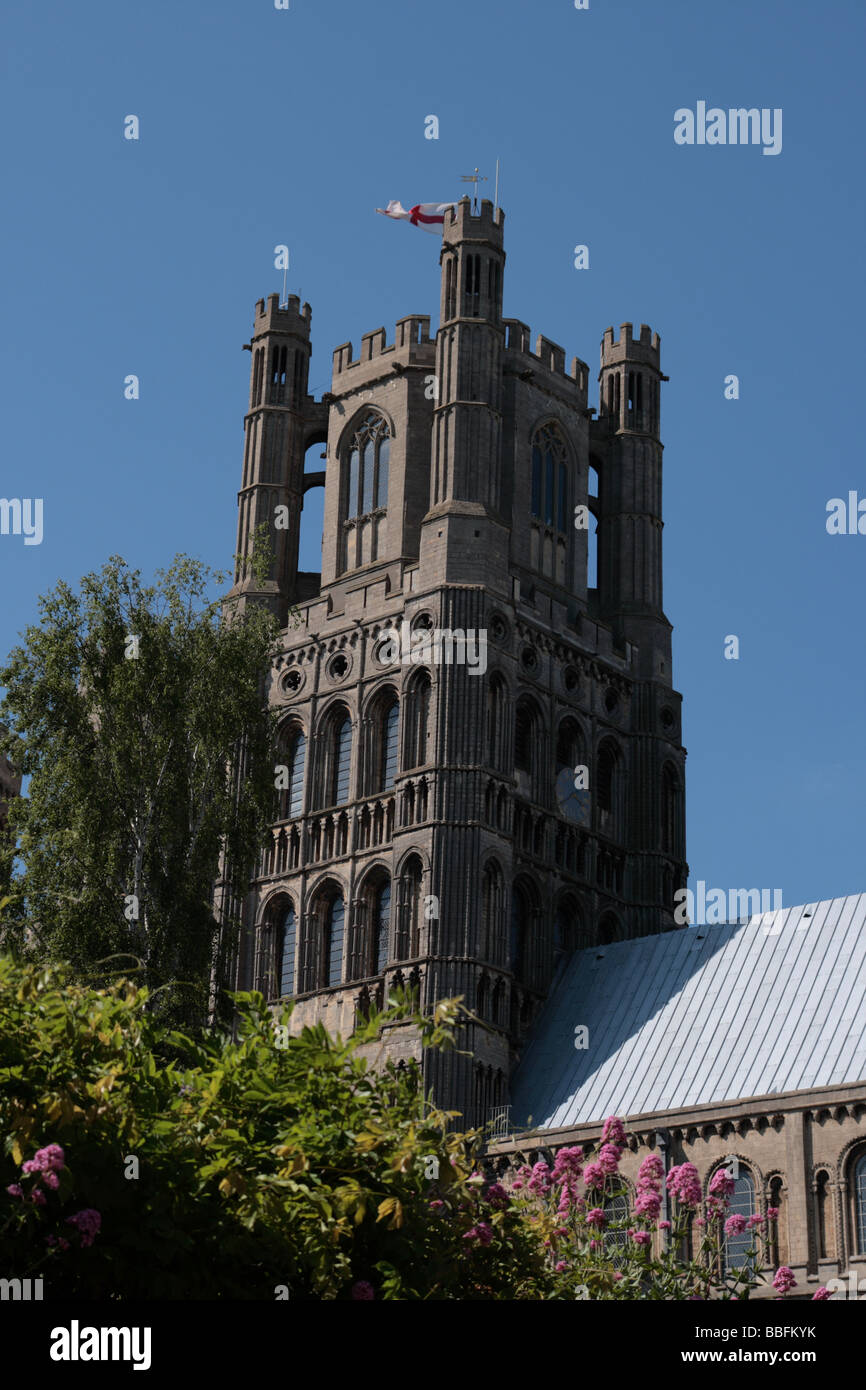 Ely Cathedral tower Stock Photo - Alamy