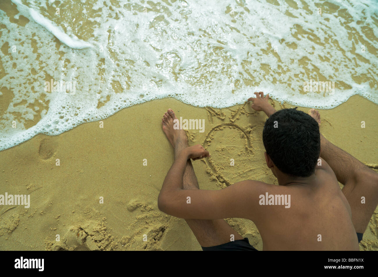 Boy with drawing hi-res stock photography and images - Alamy