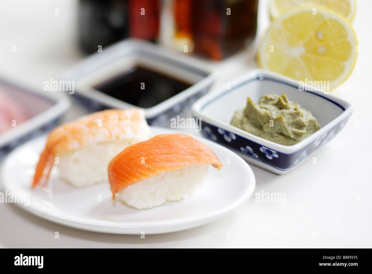 Fresh Healthy Japanese Style Sushi Finger Food Snacks Stock Photo - Alamy