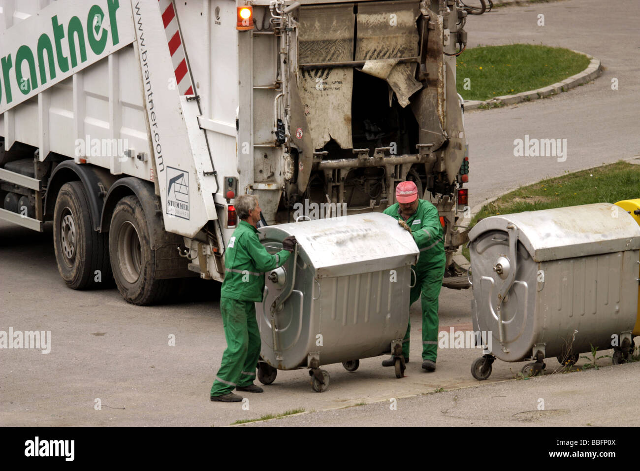 waste collection rubbish municipal garbage truck Stock Photo - Alamy