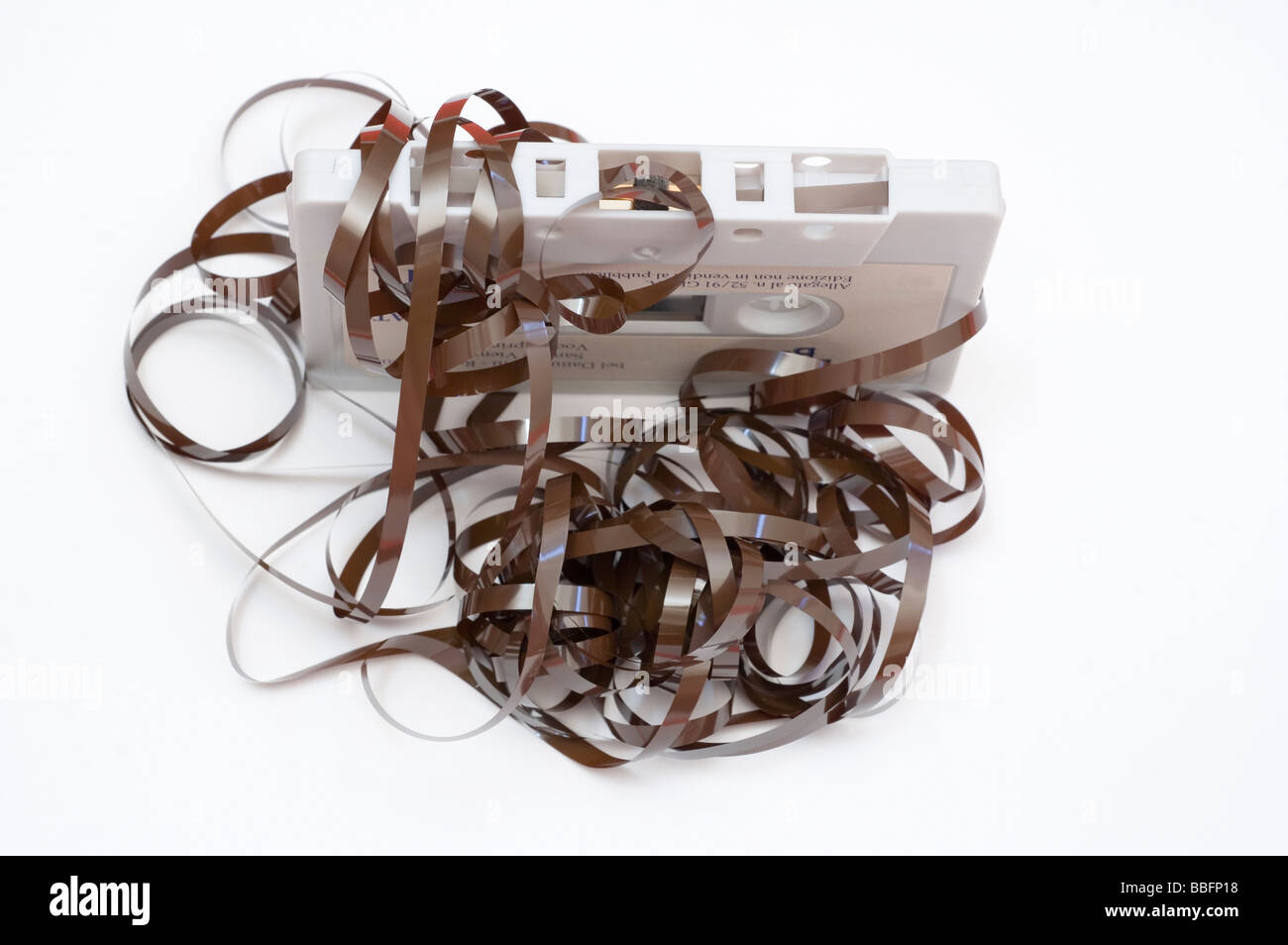Tangled cassette tape tangle Cut Out Stock Images & Pictures - Alamy