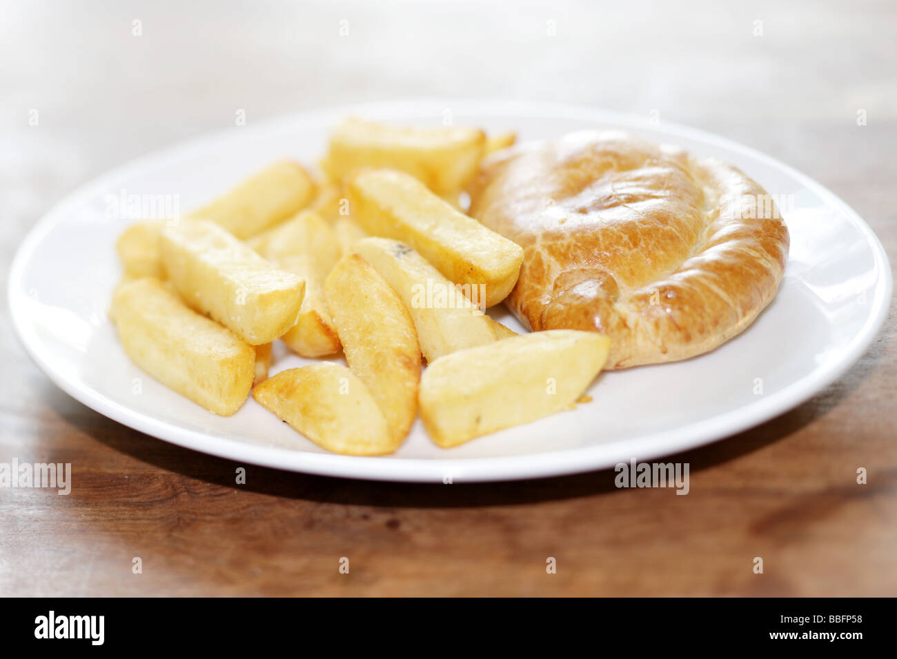Cornish pasty with chips hi-res stock photography and images - Alamy