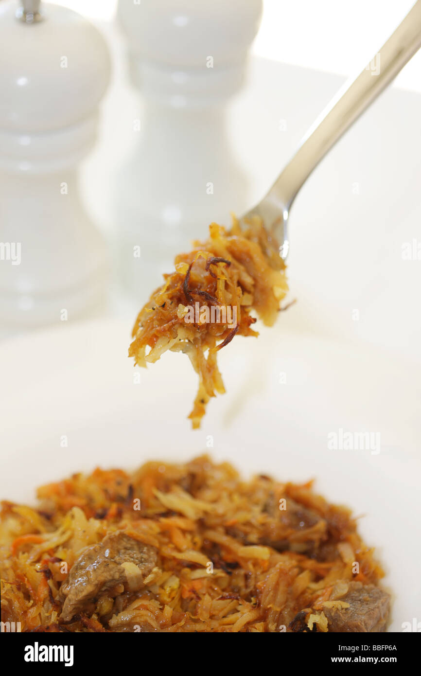 Fresh Authentic Lamb Rosti With Vegetables With No People Stock Photo ...
