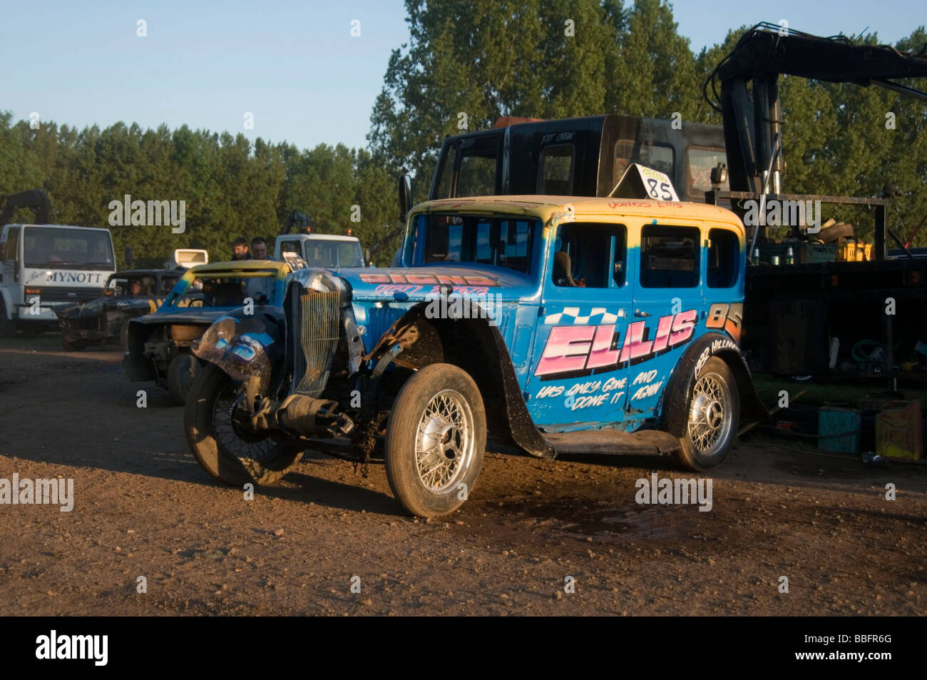 classic car ready for banger racing Stock Photo - Alamy