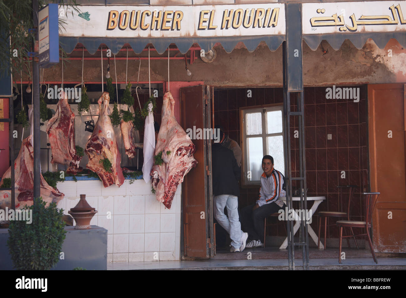 Butcher shop morocco hi-res stock photography and images - Alamy