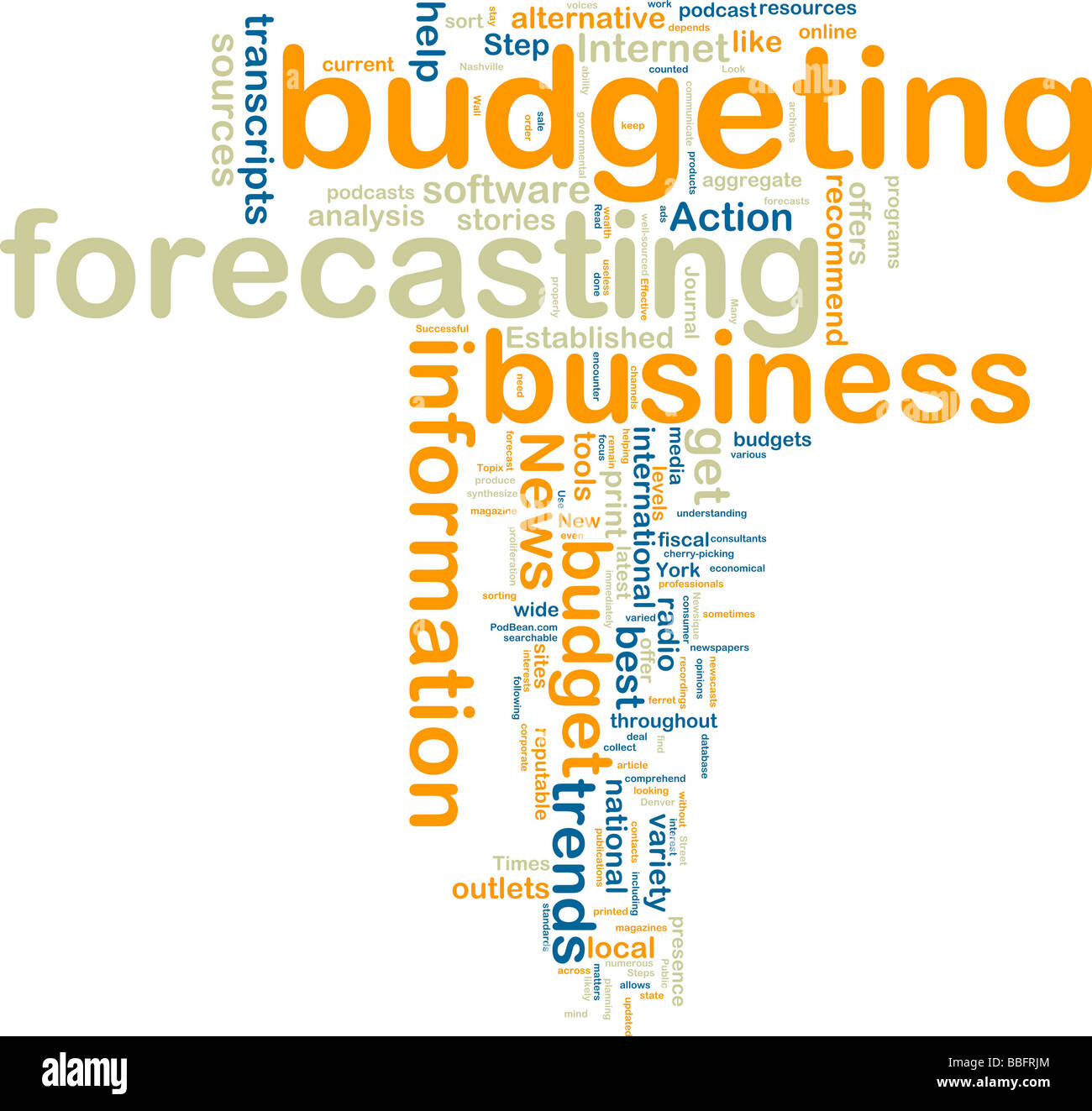 Word cloud tags concept illustration of financial budgeting Stock Photo ...