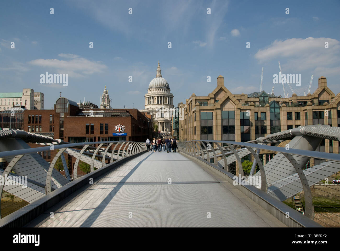 St Paul's Cathedral and Millenium Bridge, London Stock Photo - Alamy