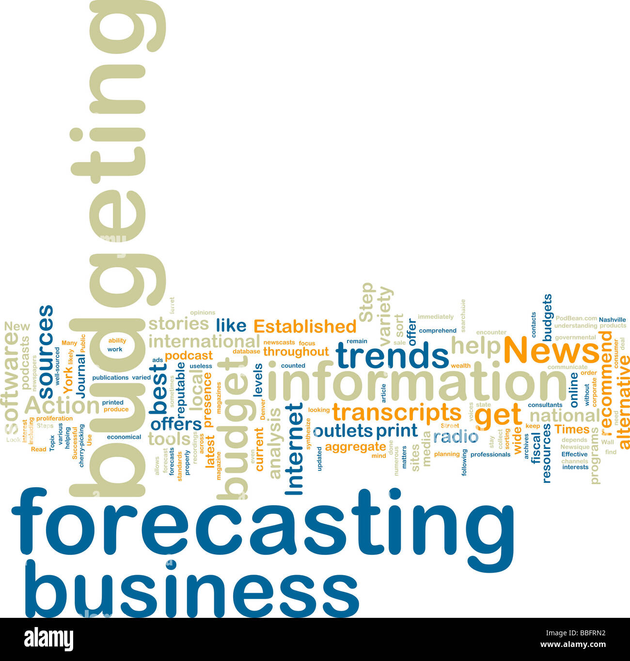 Word cloud tags concept illustration of financial budgeting Stock Photo ...