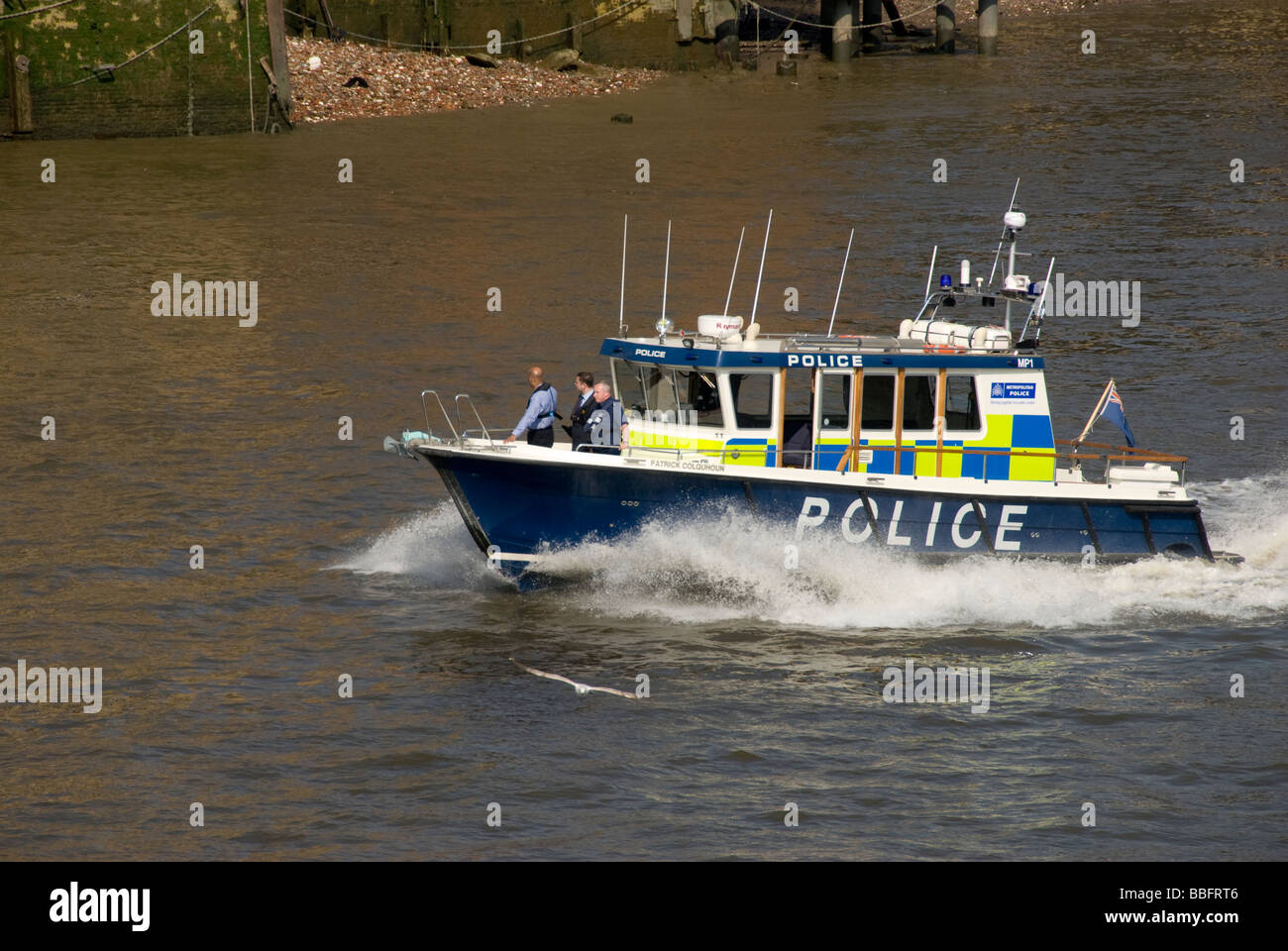 Police Launch on River Thames, London, England, UK Stock Photo - Alamy