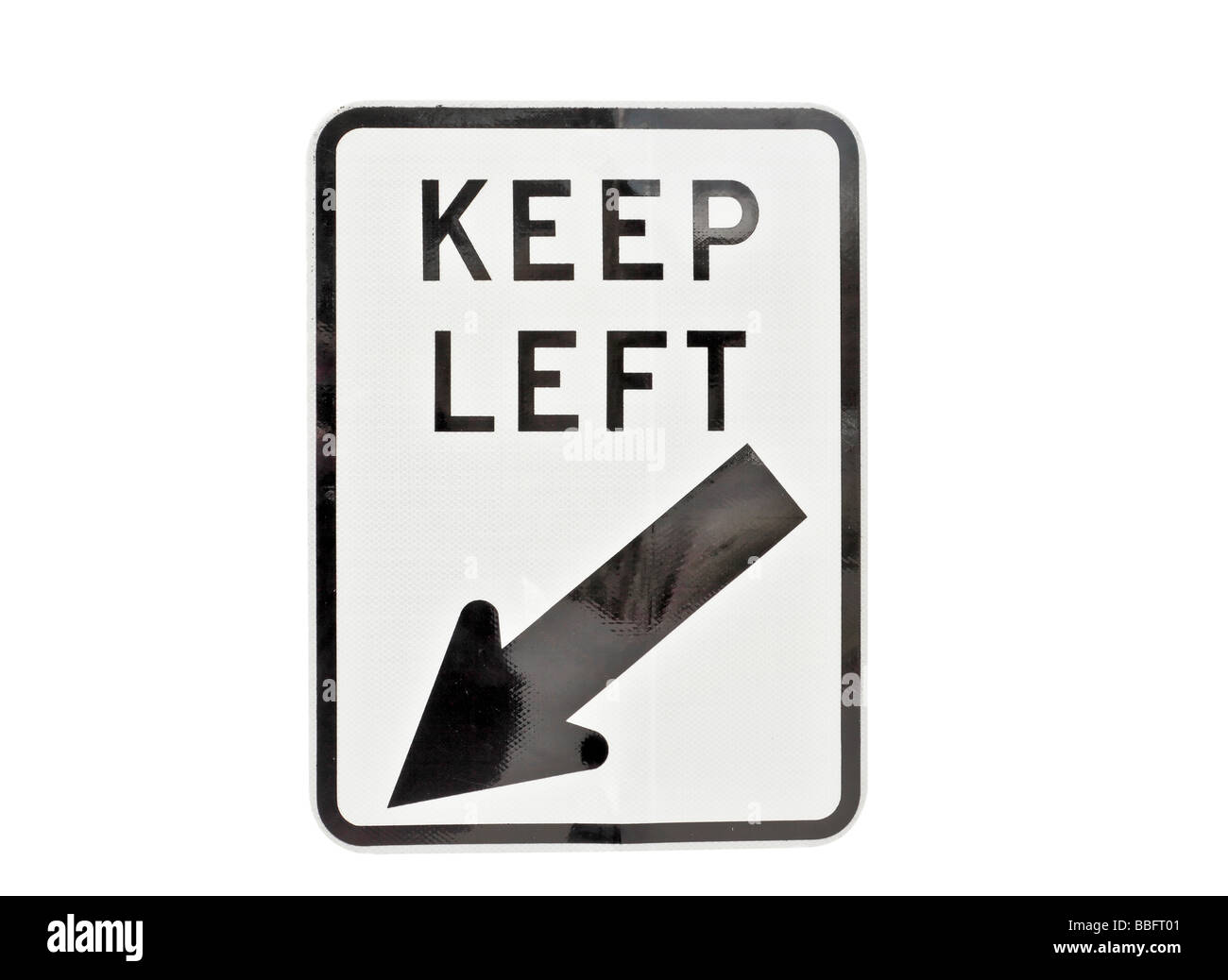 Keep left road sign hi-res stock photography and images - Alamy
