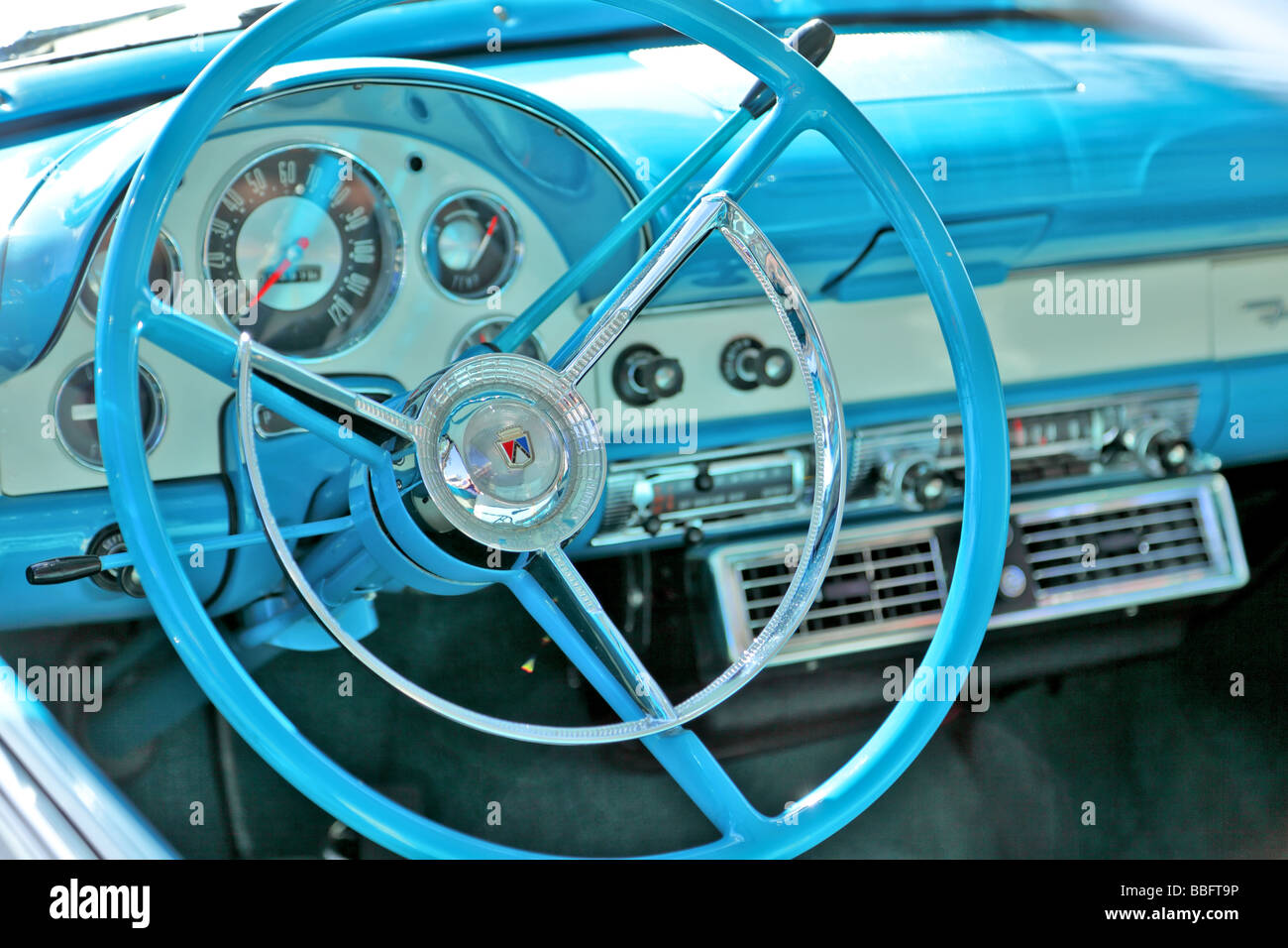 steering wheel of a Hot rod or street rod Stock Photo - Alamy