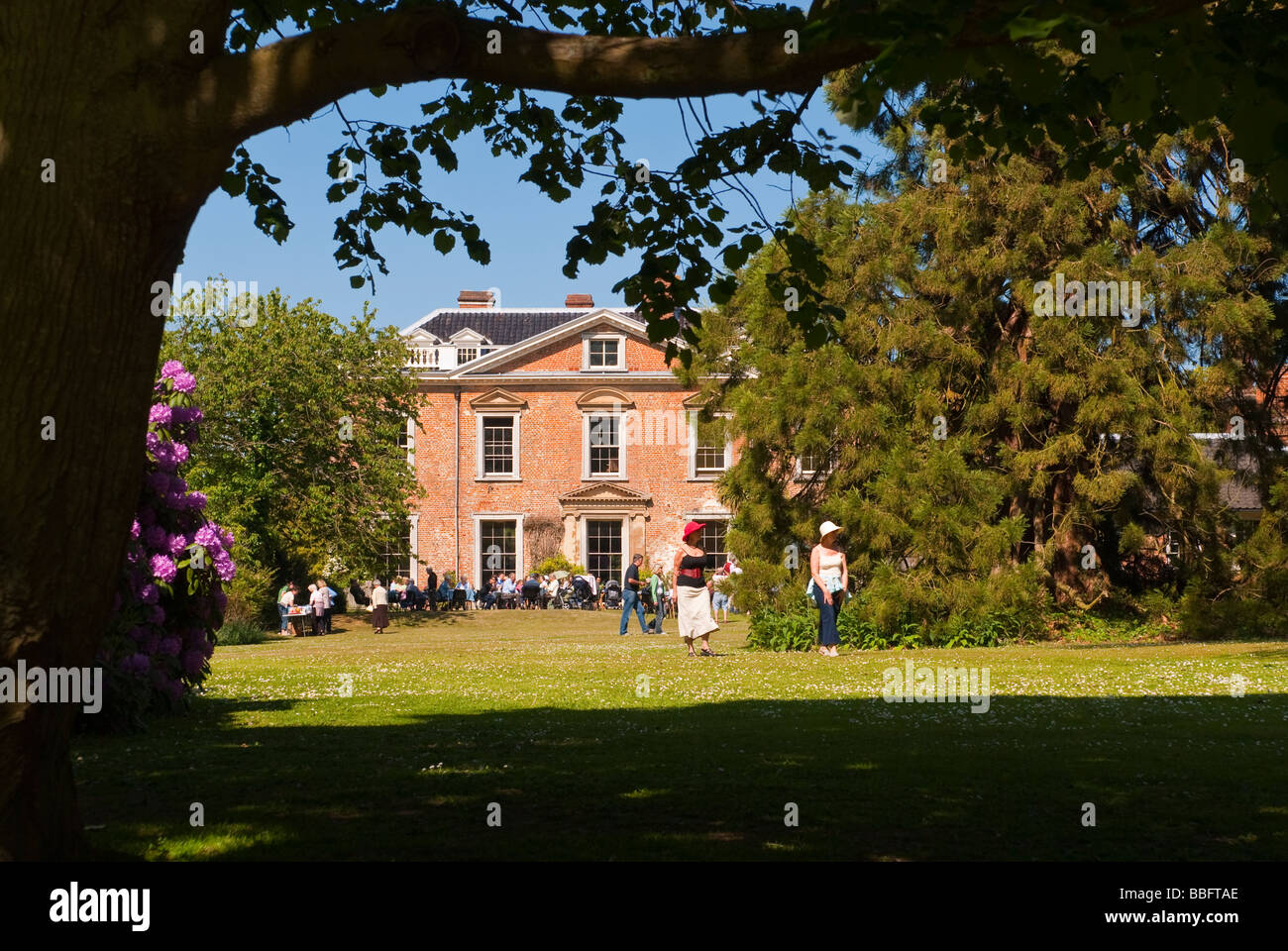 The open gardens of Sotterley Hall in Suffolk,Uk,a privately owned ...