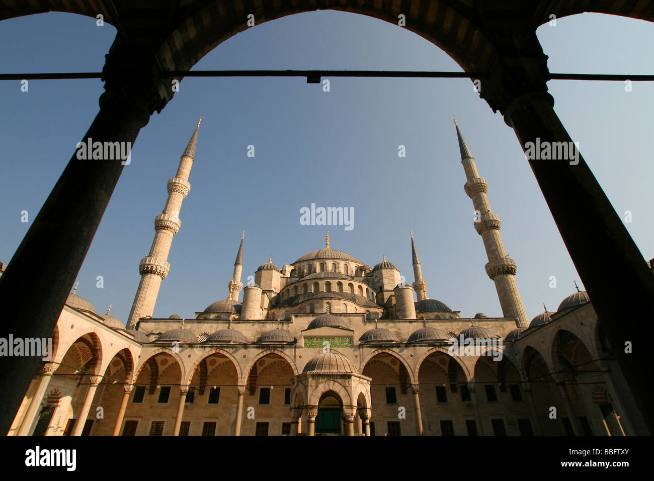 Courtyard of the Blue Mosque, Sultan Ahmed Mosque, Sultanahmet Camii ...