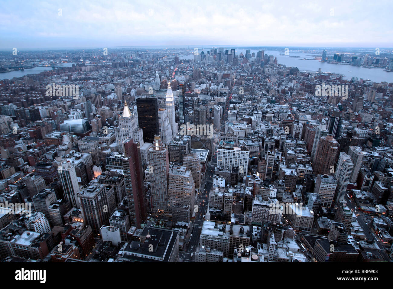 View from the Empire State Building, Manhattan, New York City, NYC, USA ...