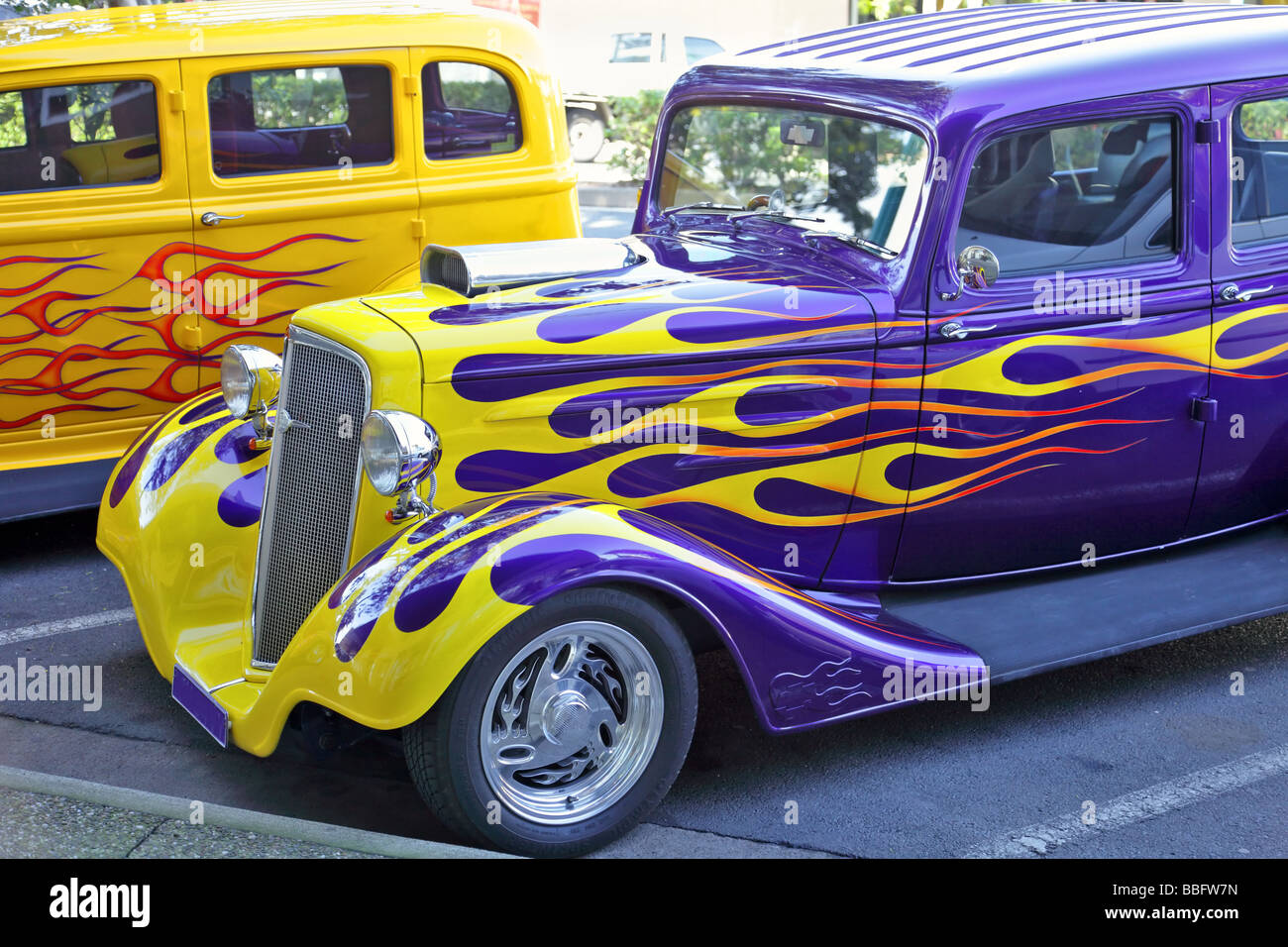 Hot rods or street rods on display Chevrolet Stock Photo - Alamy
