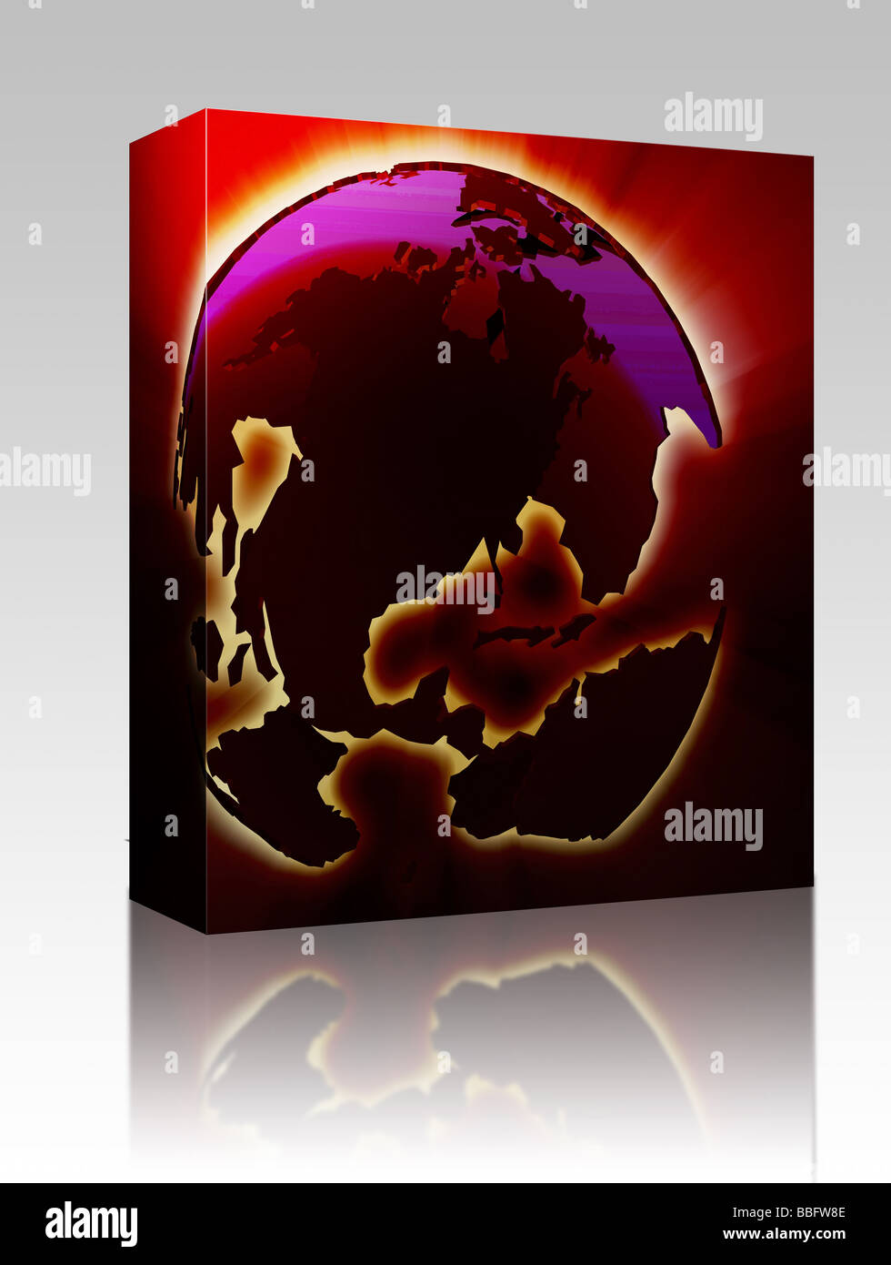 Software package box map of the americas hi-res stock photography and ...