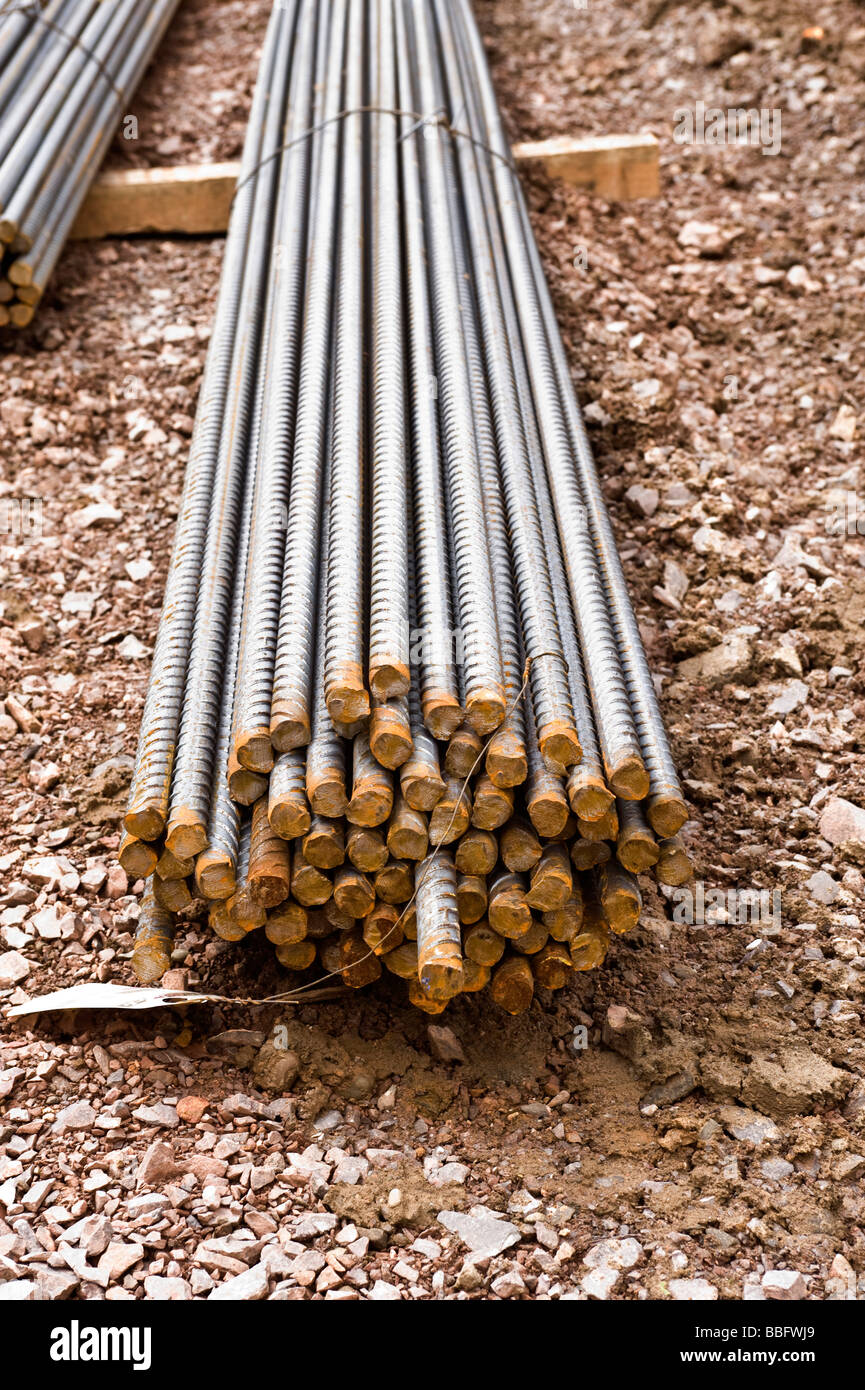 Bundle of Reinforcing Bar on a Construction Site Stock Photo - Alamy