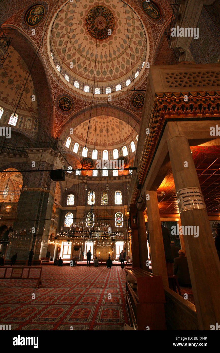 Interior of the Yeni Cami Mosque, Istanbul, Turkey Stock Photo - Alamy