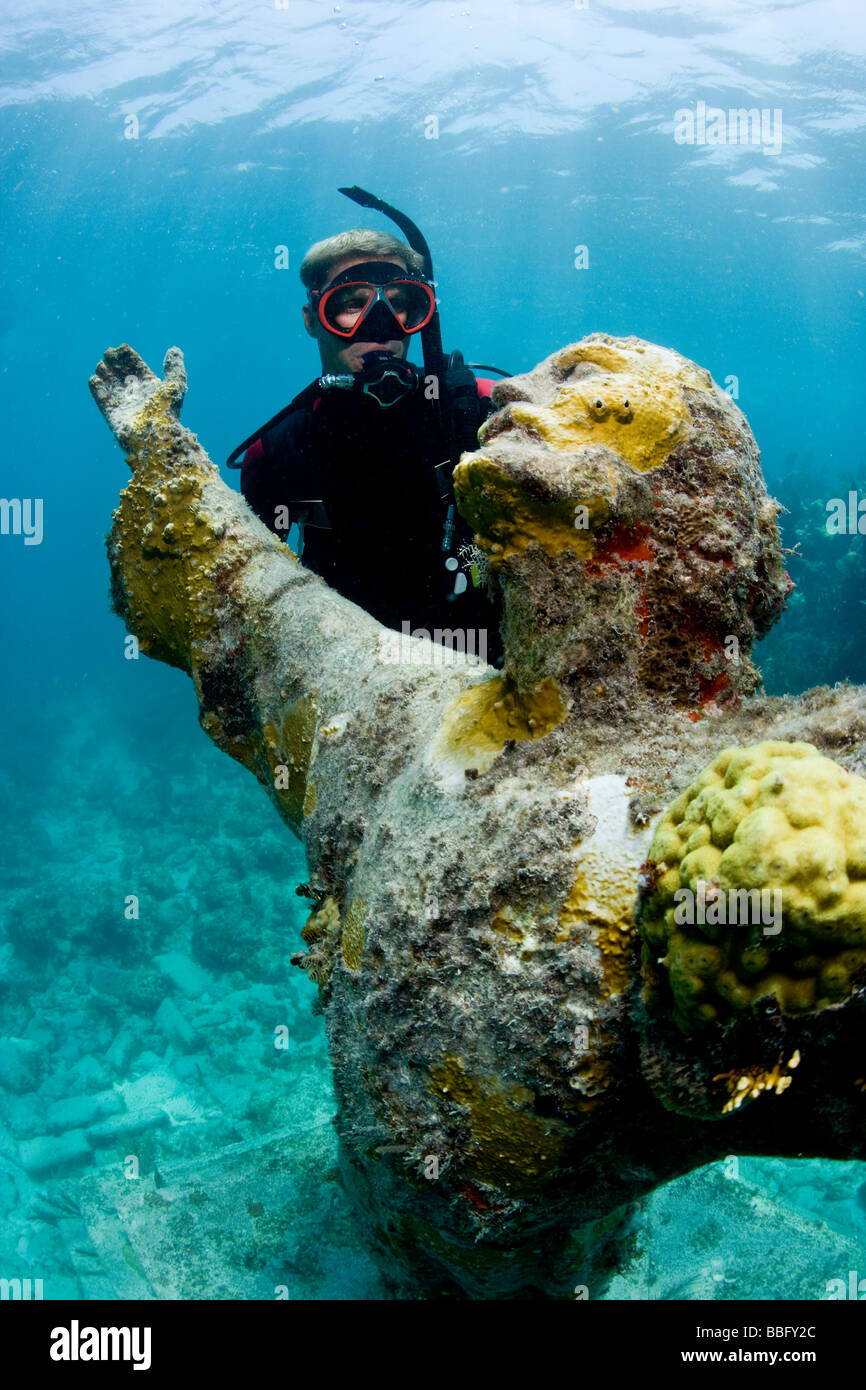 Scuba diver at Christ Statue Stock Photo - Alamy