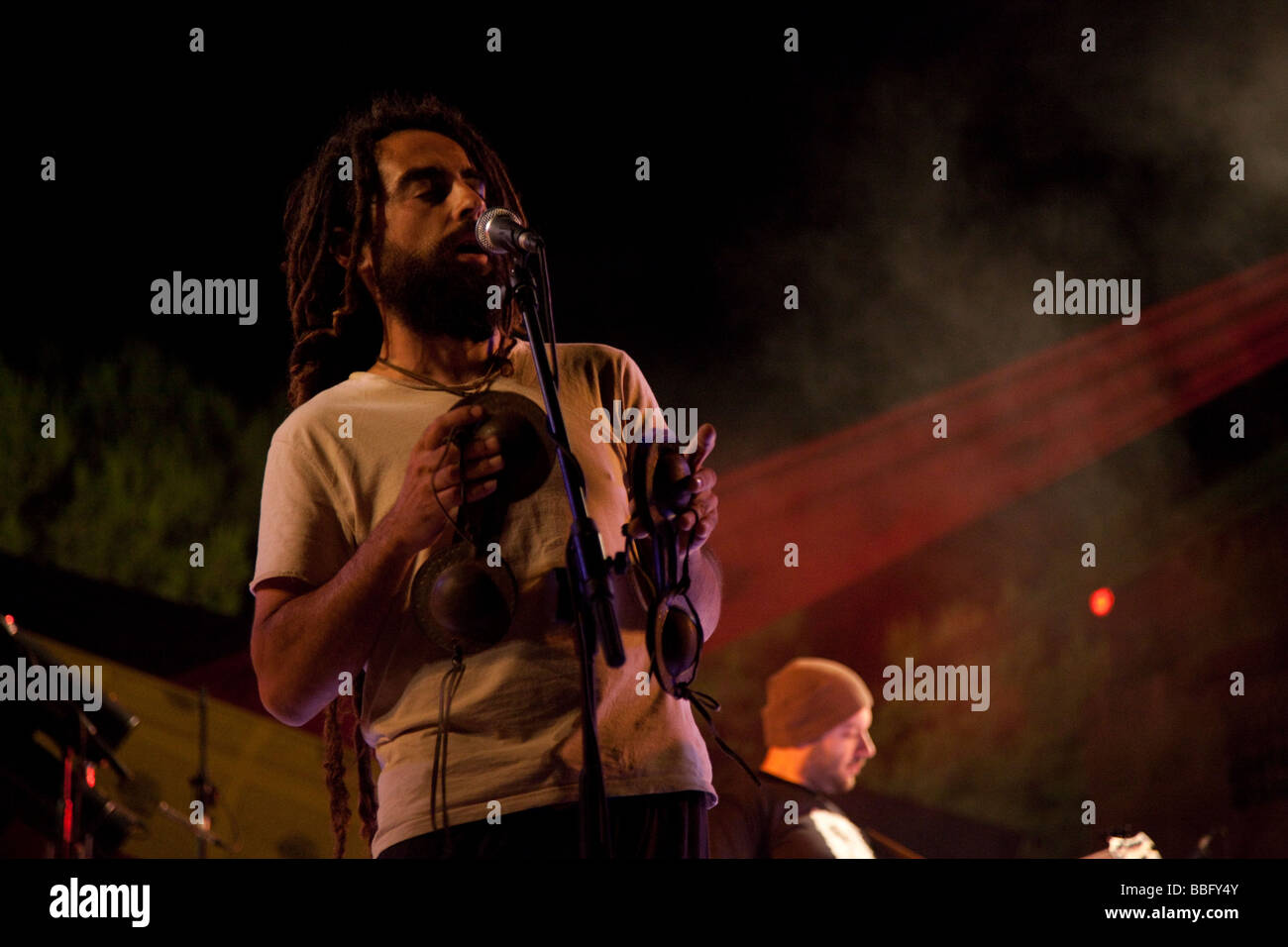 Manuel Grech (Grigal) of the Maltese band Tribali. Adriano (Drinu) in ...