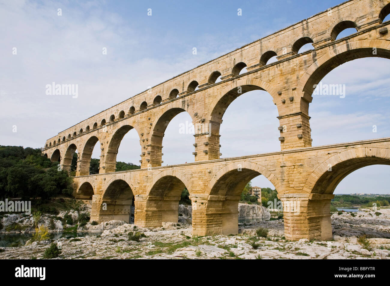 Roman aqueduct over gard hi-res stock photography and images - Alamy