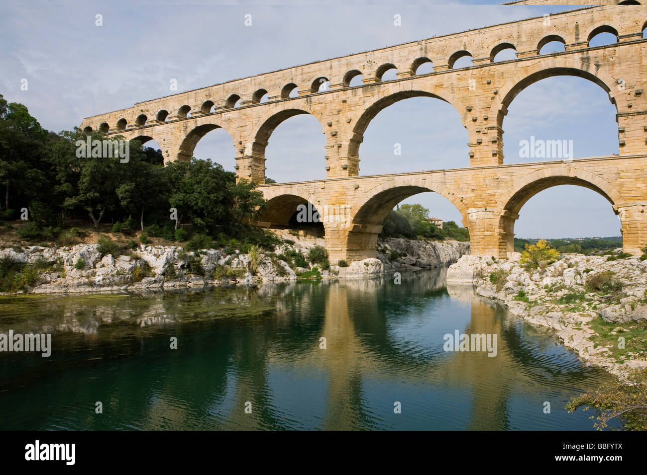 Roman aqueduct over gard hi-res stock photography and images - Alamy
